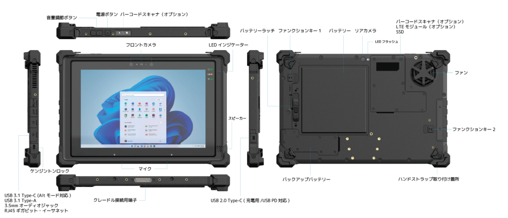 産業用タブレットPC｜PT101-RPL | 産業用PC、業務用タブレット、ハンディターミナルのポートウェルジャパン株式会社